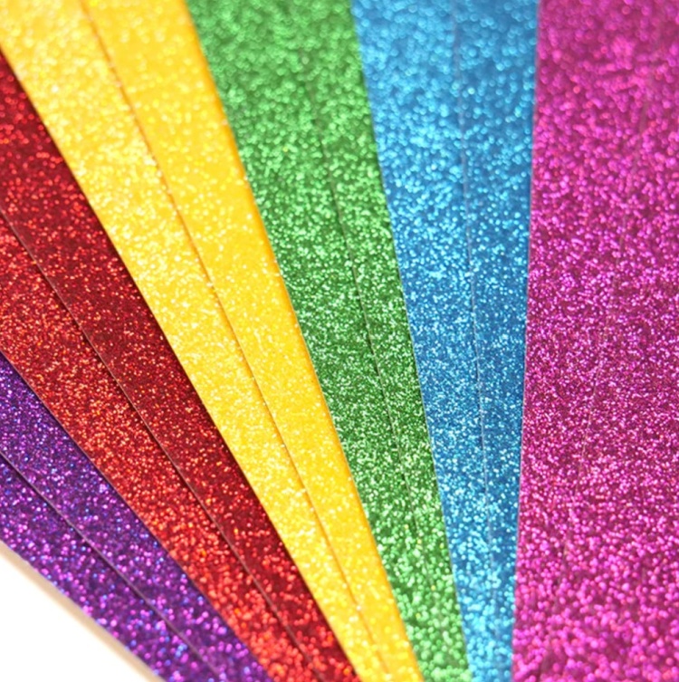 A4 Glitter Card - Colourful 360 Lasers