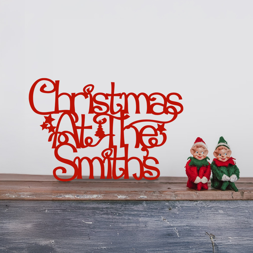 Personalised Family Christmas Sign – Custom Holiday Decoration 360 Lasers