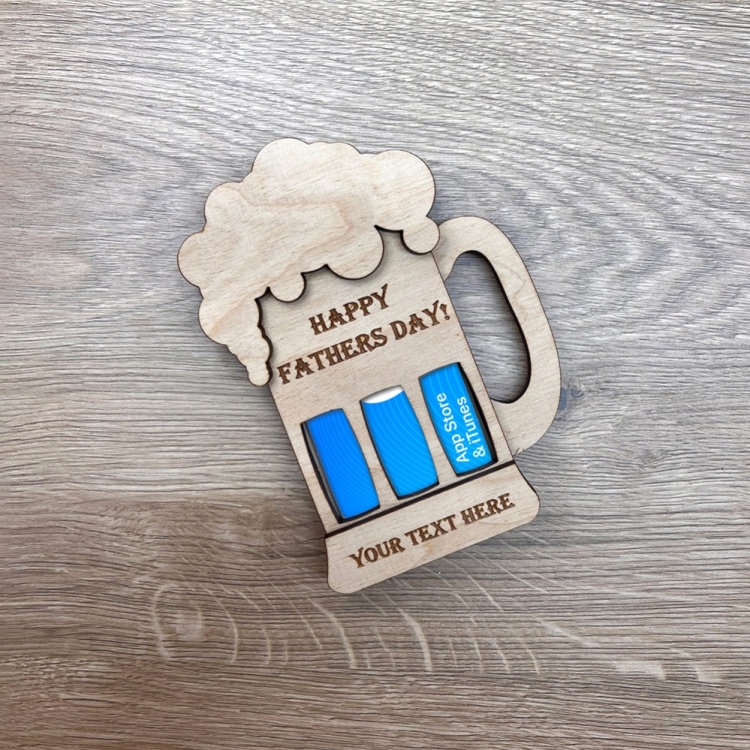 Personalised Beer Gift Card Holder 360 Lasers