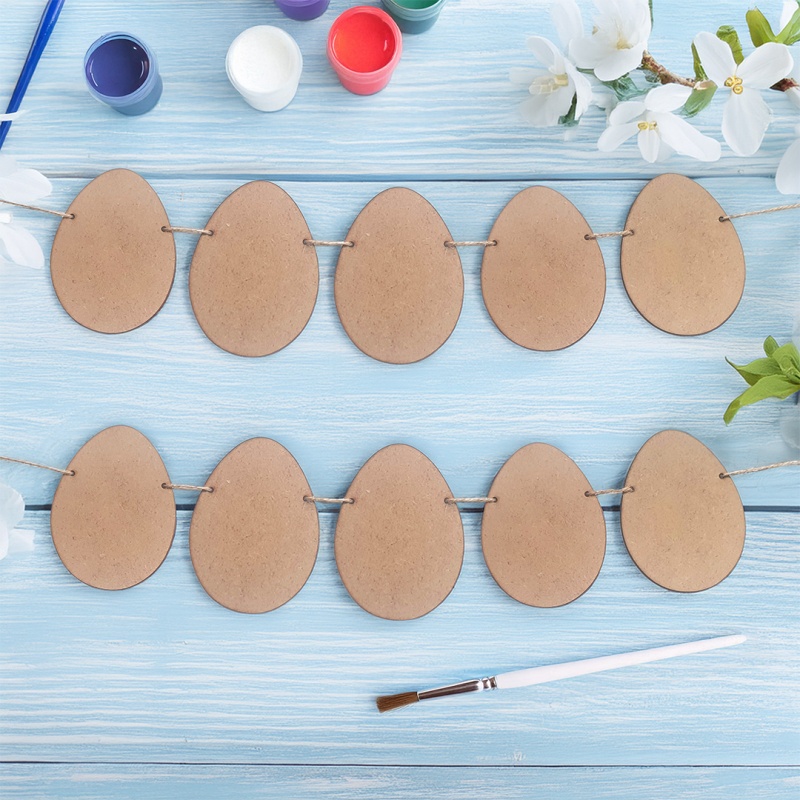 Easter Bunting – Wooden Blanks for Painting & Crafts | MDF Bunnies & Eggs 360 Lasers