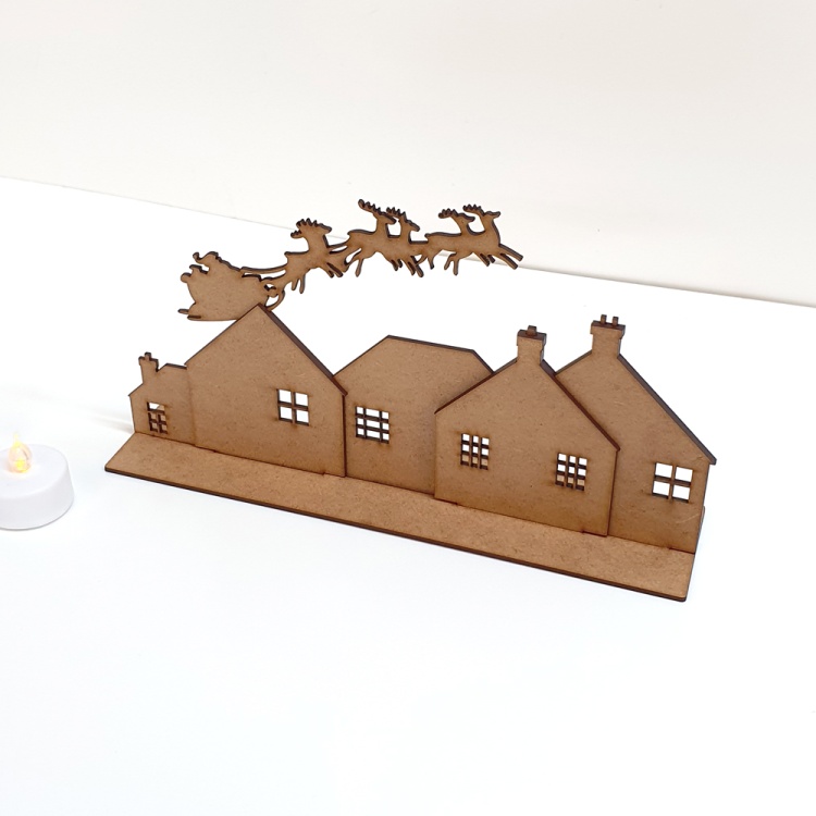 Santa Sleigh MDF 360 Lasers