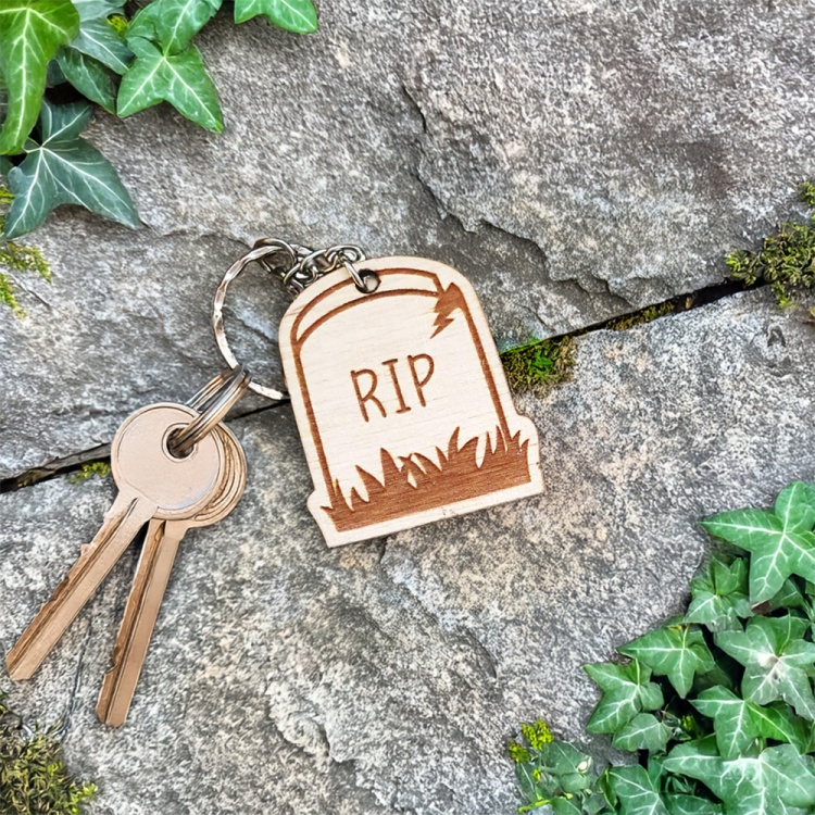 Personalised Gravestone Keyring – Custom Text | Gothic & Novelty Gif ...