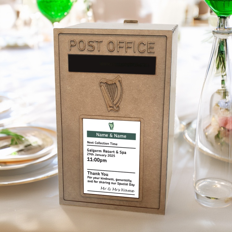 Irish Post Box MDF Kit – Custom Wedding & Event Card Box 360 Lasers