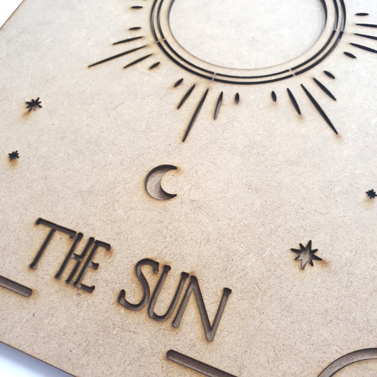 Moon Tarot Card - The Sun 360 Lasers