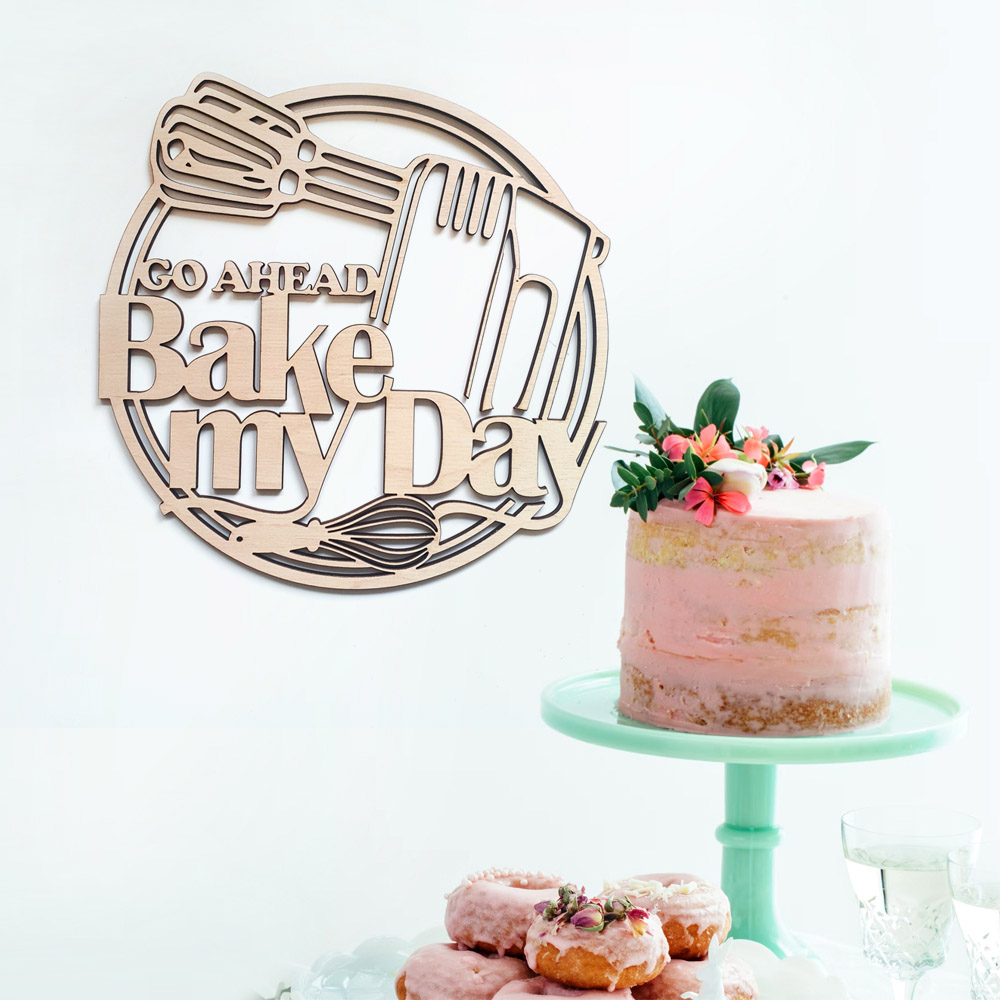 "Go Ahead, Bake My Day" Sign 360 Lasers
