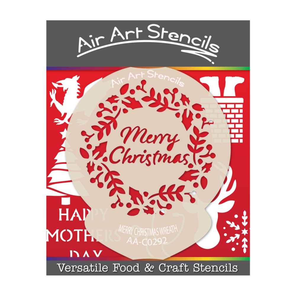 Snowflake Stencil Merry Christmas Script Stencil Christmas Stencils For ...