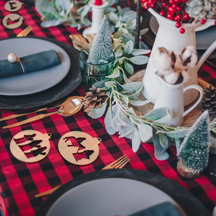Nativity Baubles Set - 4 Wooden Christmas Ornaments 360 Lasers