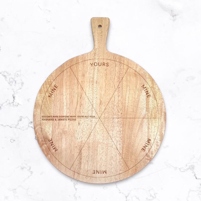 Personalised Pizza Board - "Can't Make Everyone Happy" Custom Wooden ...