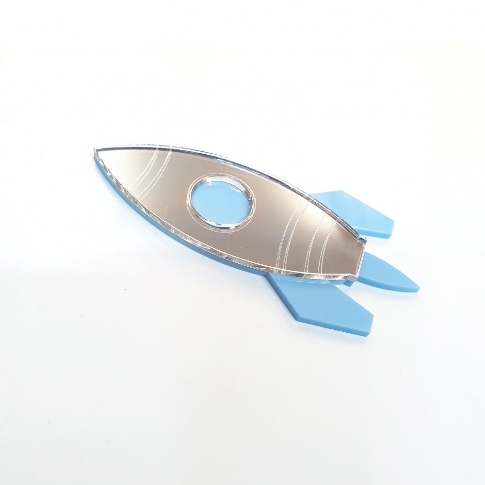 Mini Rocket Set - Baby Blue & Mirror 360 Lasers