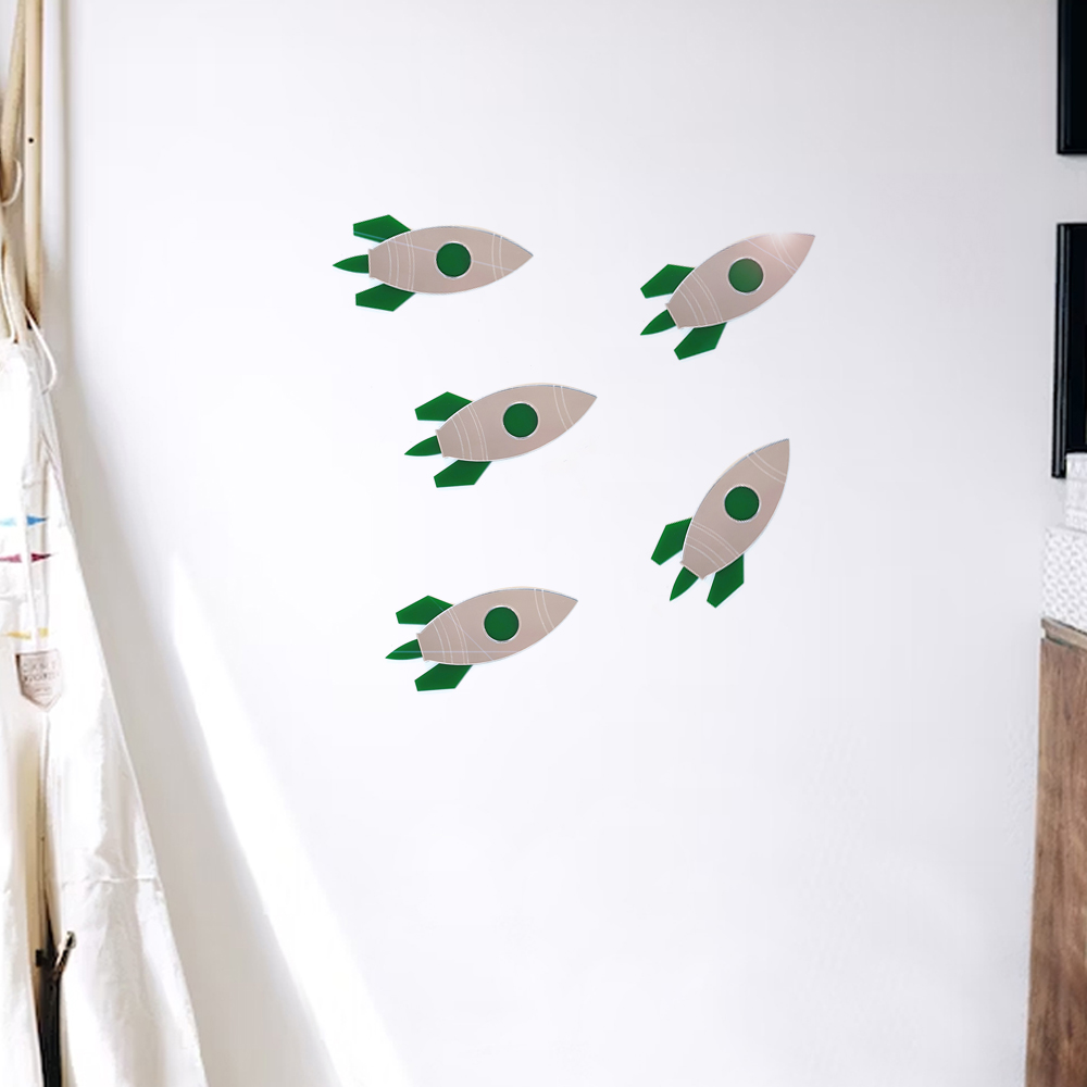 Mini Rocket Set - Green & Mirror 360 Lasers