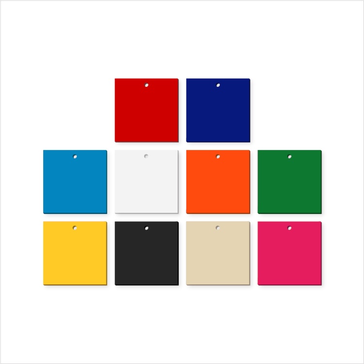 10x Acrylic Square Key Ring Blanks – Laser Cut Keychain Shapes 360 Lasers