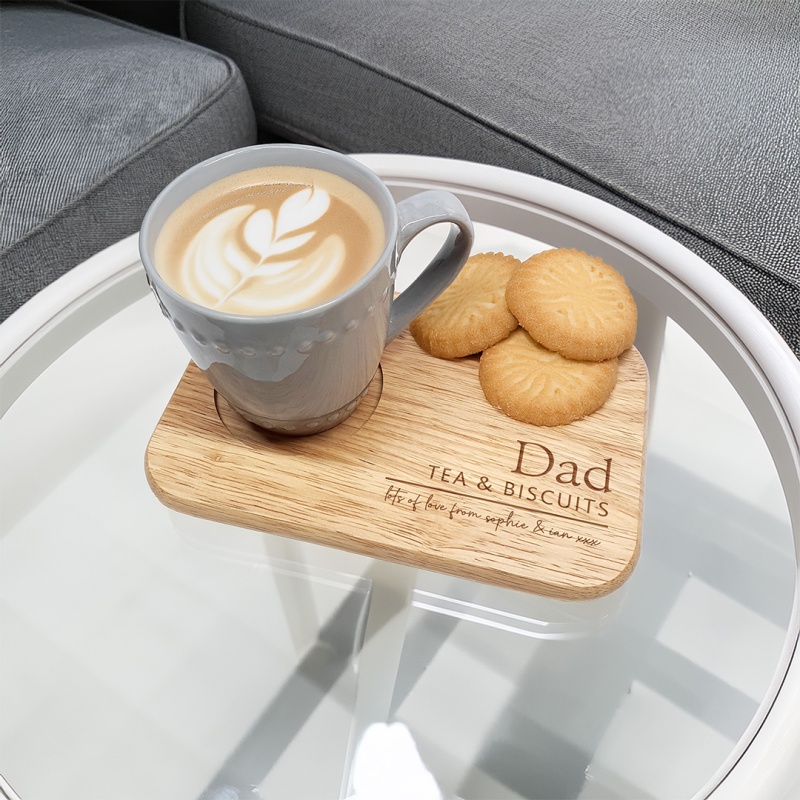 Personalised Tea & Biscuit Board – Custom Tea-Time Gift for Mum, Dad ...