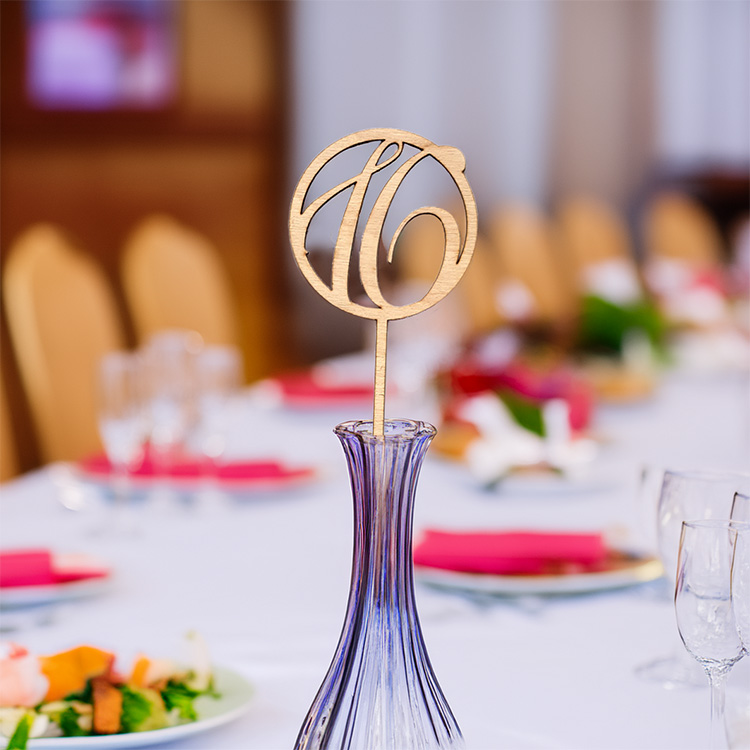 Wooden Table Numbers – Circle | Numbers 1–10 360 Lasers