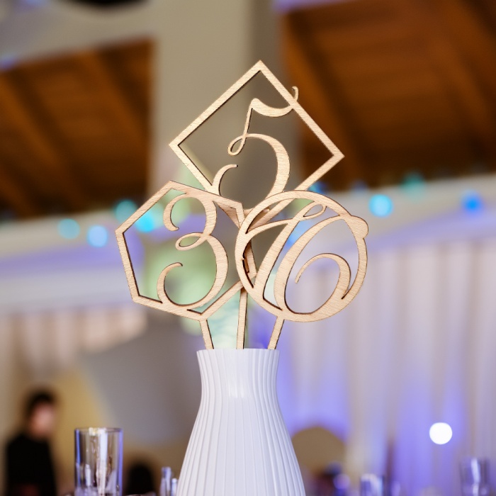 Wooden Table Numbers – Circle | Numbers 1–10 360 Lasers