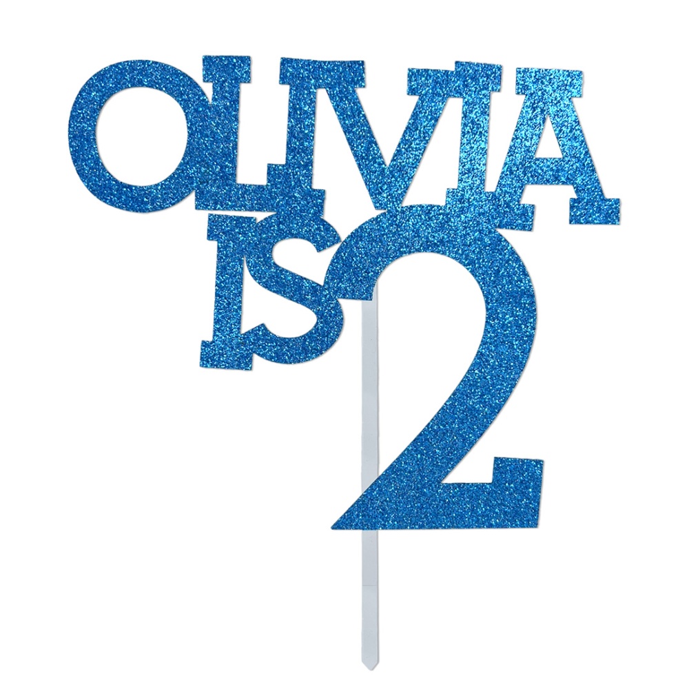 Personalised Glitter Topper 360 Lasers