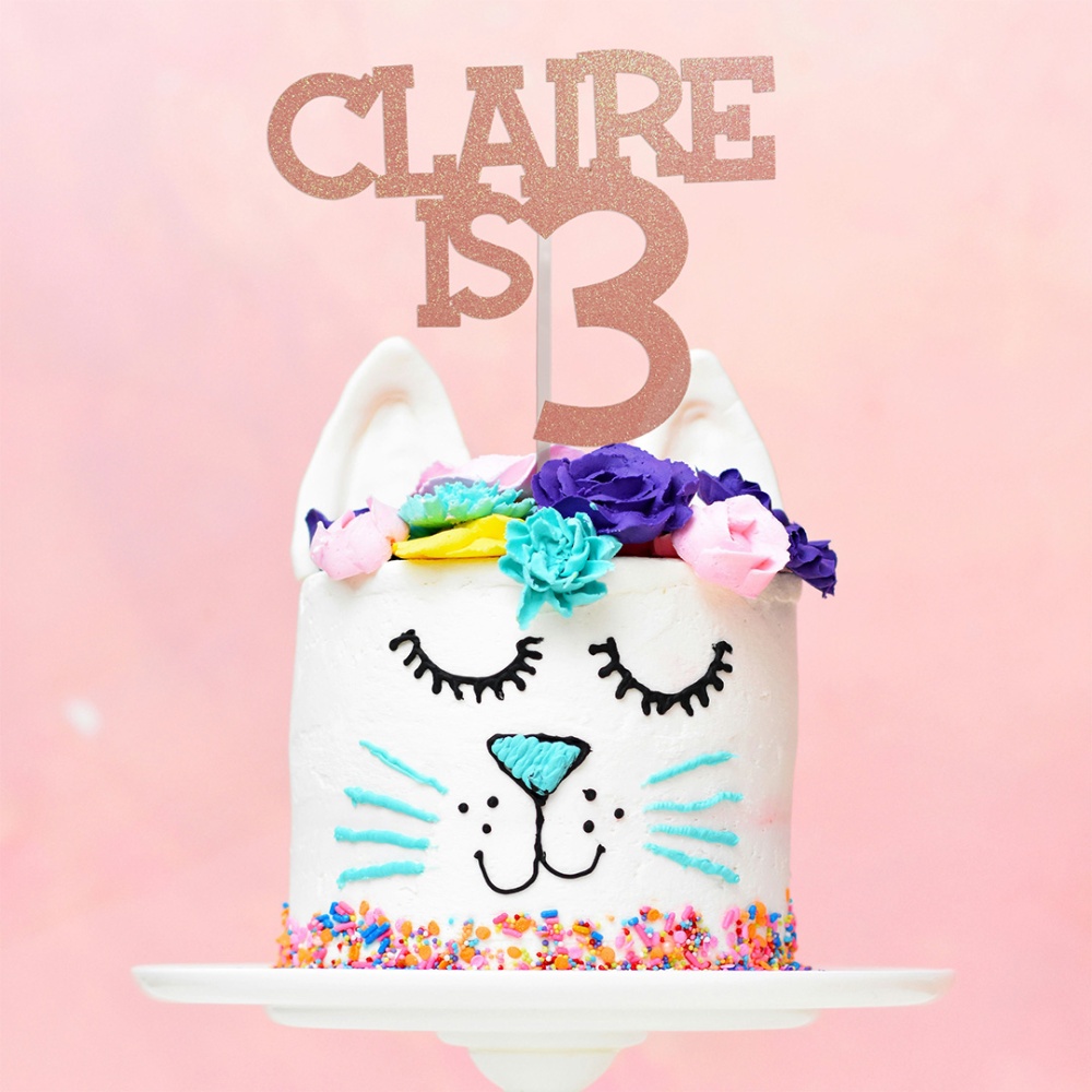 Personalised Glitter Topper 360 Lasers