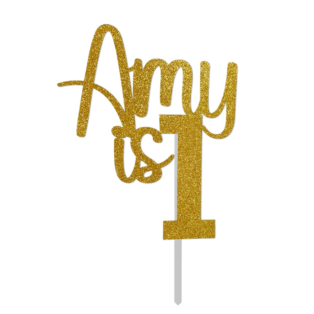 Age Personalised Glitter Topper 360 Lasers