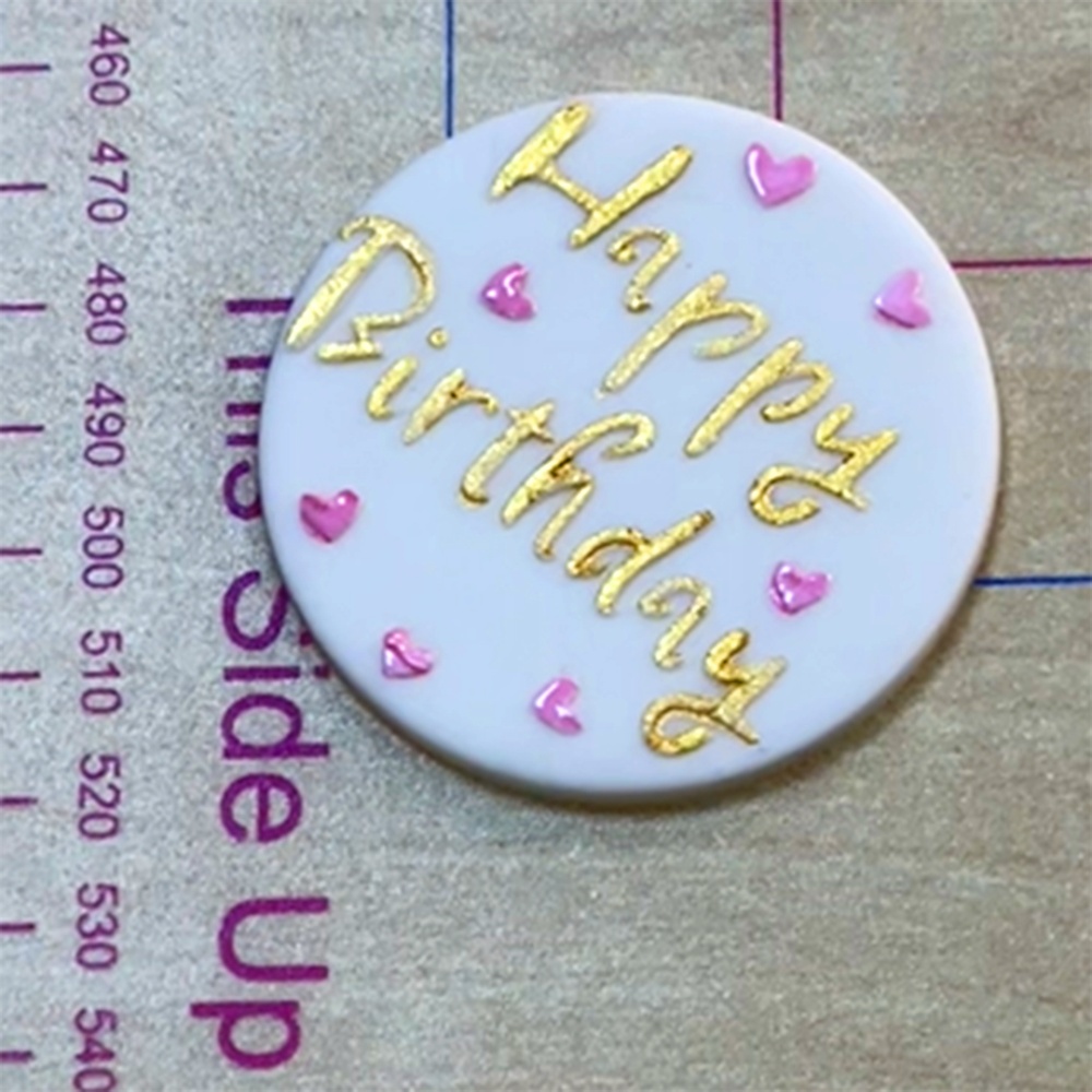 Happy Birthday With Hearts Stencil 360 Lasers