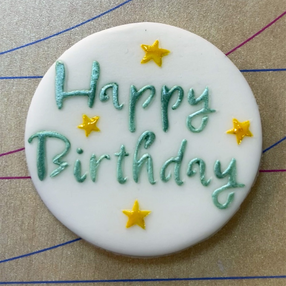 Happy Birthday Stars Stencil 360 Lasers