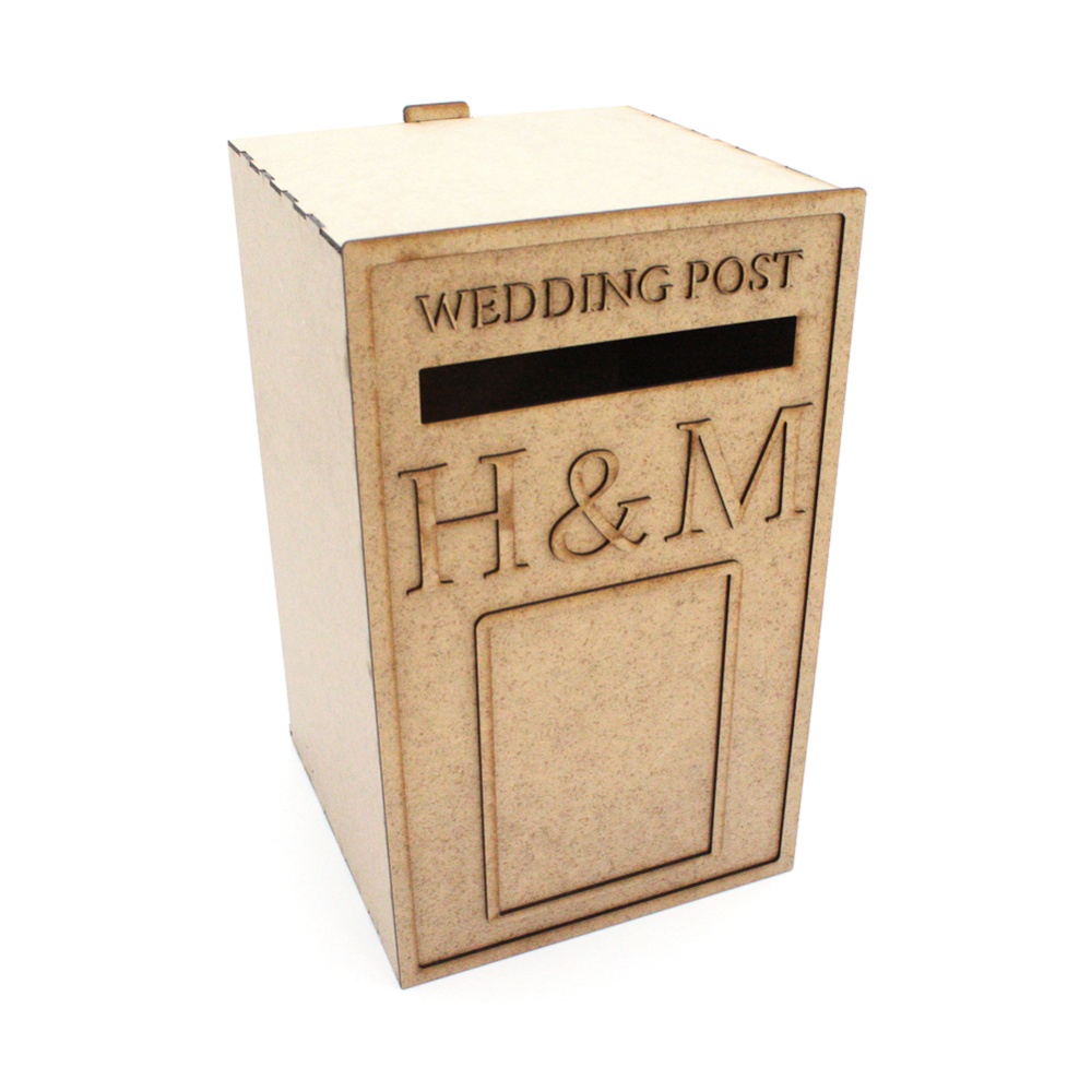 Personlised Wedding Post Box 360 Lasers