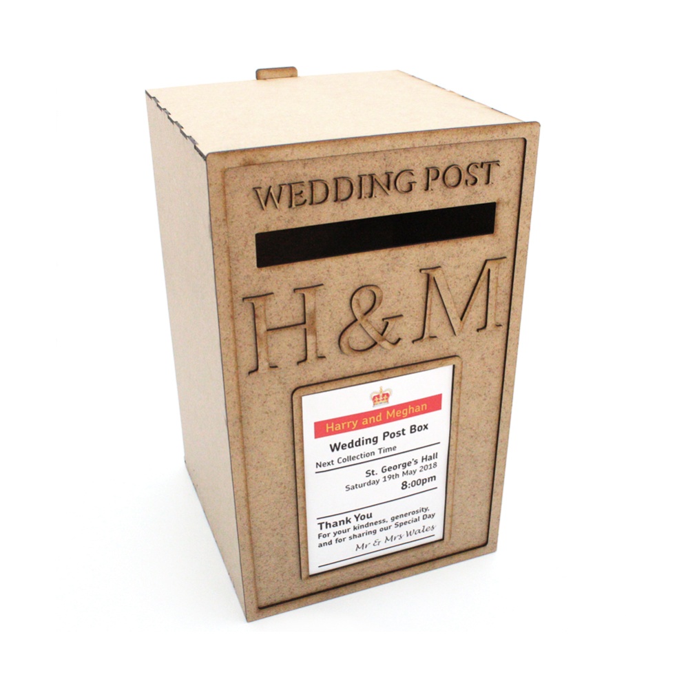 Personlised Wedding Post Box 360 Lasers