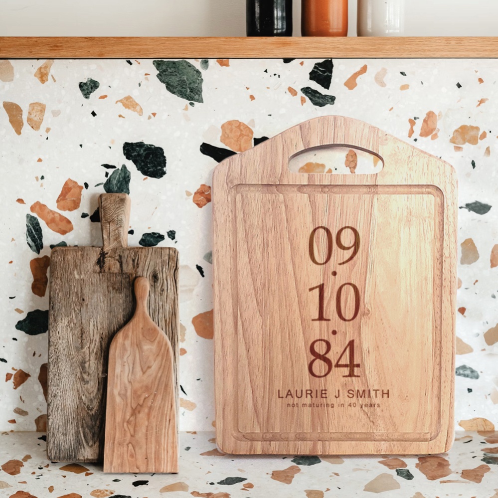 Personalised Chopping Board with Handle | Custom Anniversary Gift 360 ...