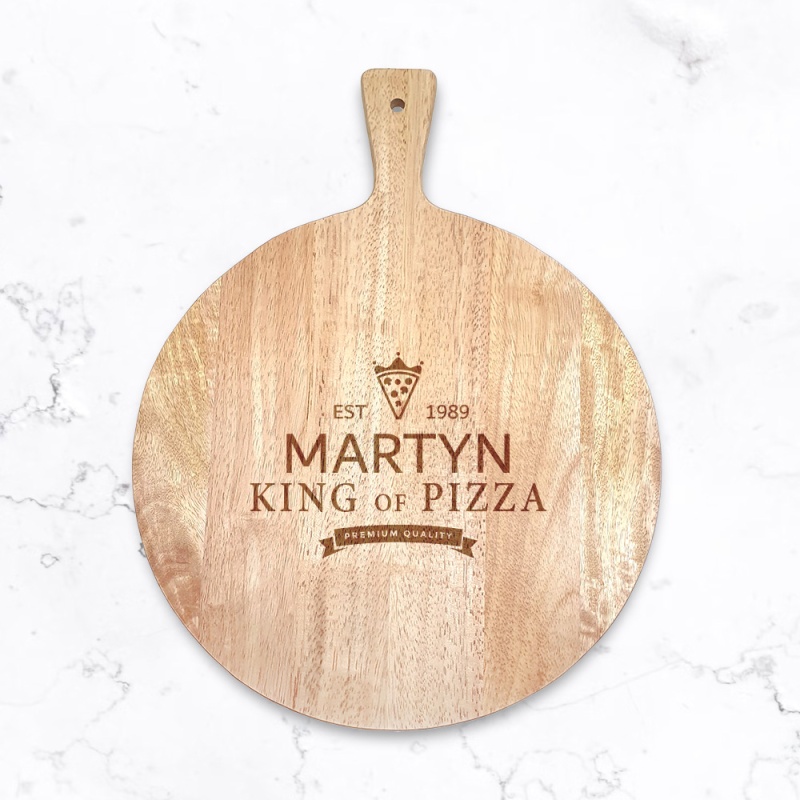 Personalised Pizza Board – King of Pizza / Queen of Pizza | Custom ...