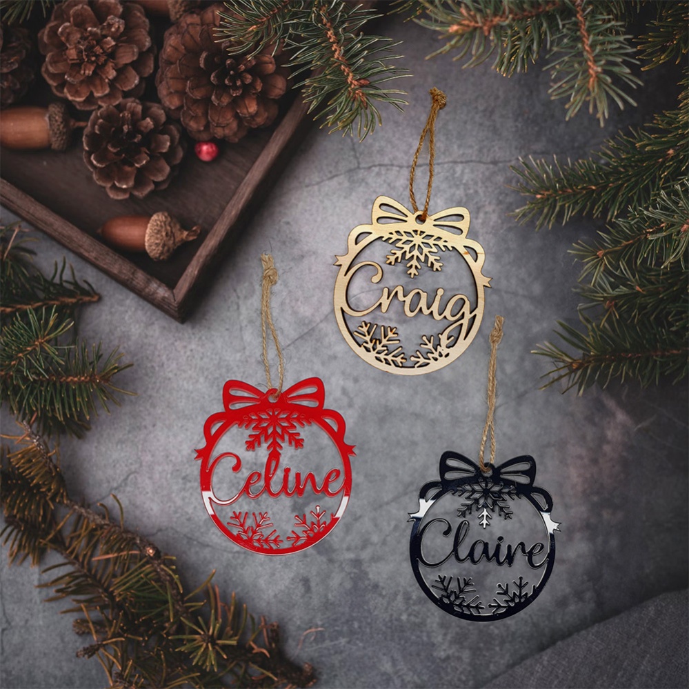 Personalised Christmas Baubles with Names | Custom Holiday Ornaments in ...