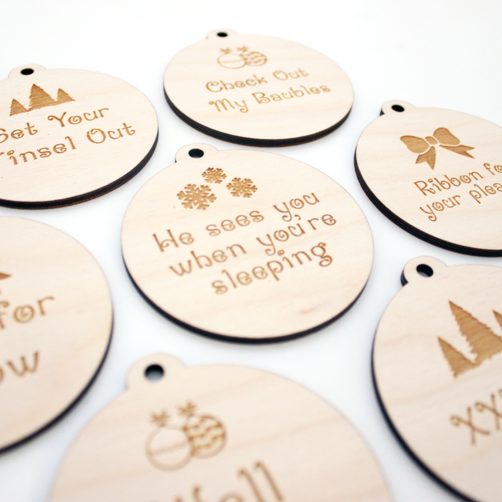 Personalised Bauble - Hanging Decoration 360 Lasers