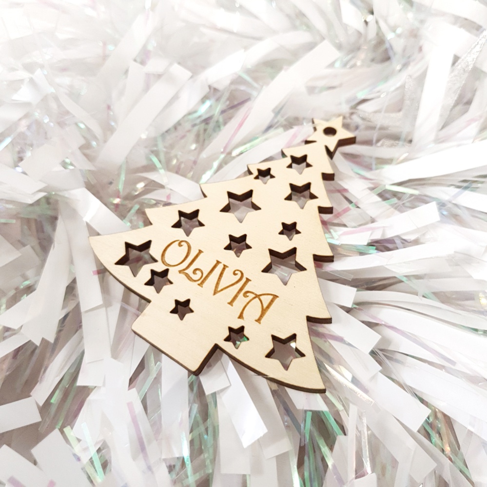 Personalised Christmas Tree Bauble 360 Lasers