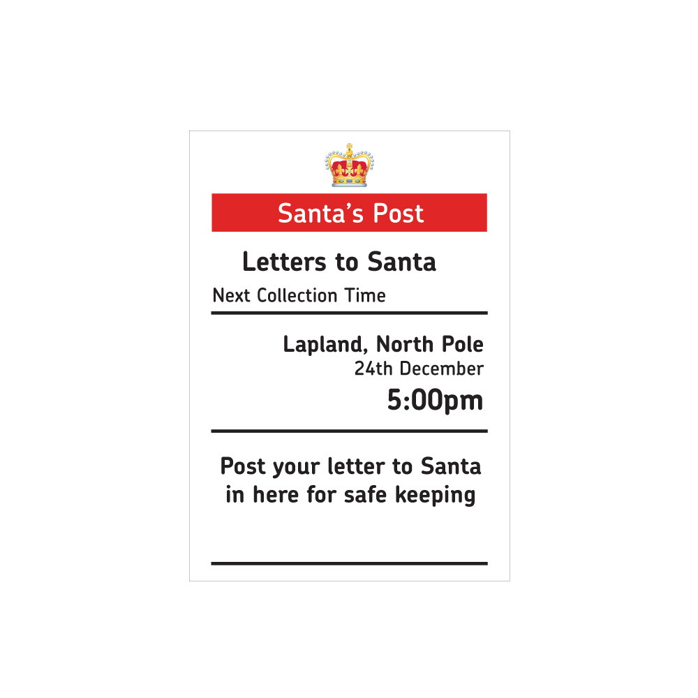 Santa's Postbox - 'Santas Post' Design 360 Lasers