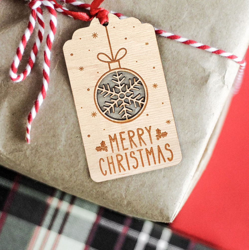 Christmas Gift Tags – Bauble & Tree Designs | Festive Wooden Tags 360 ...