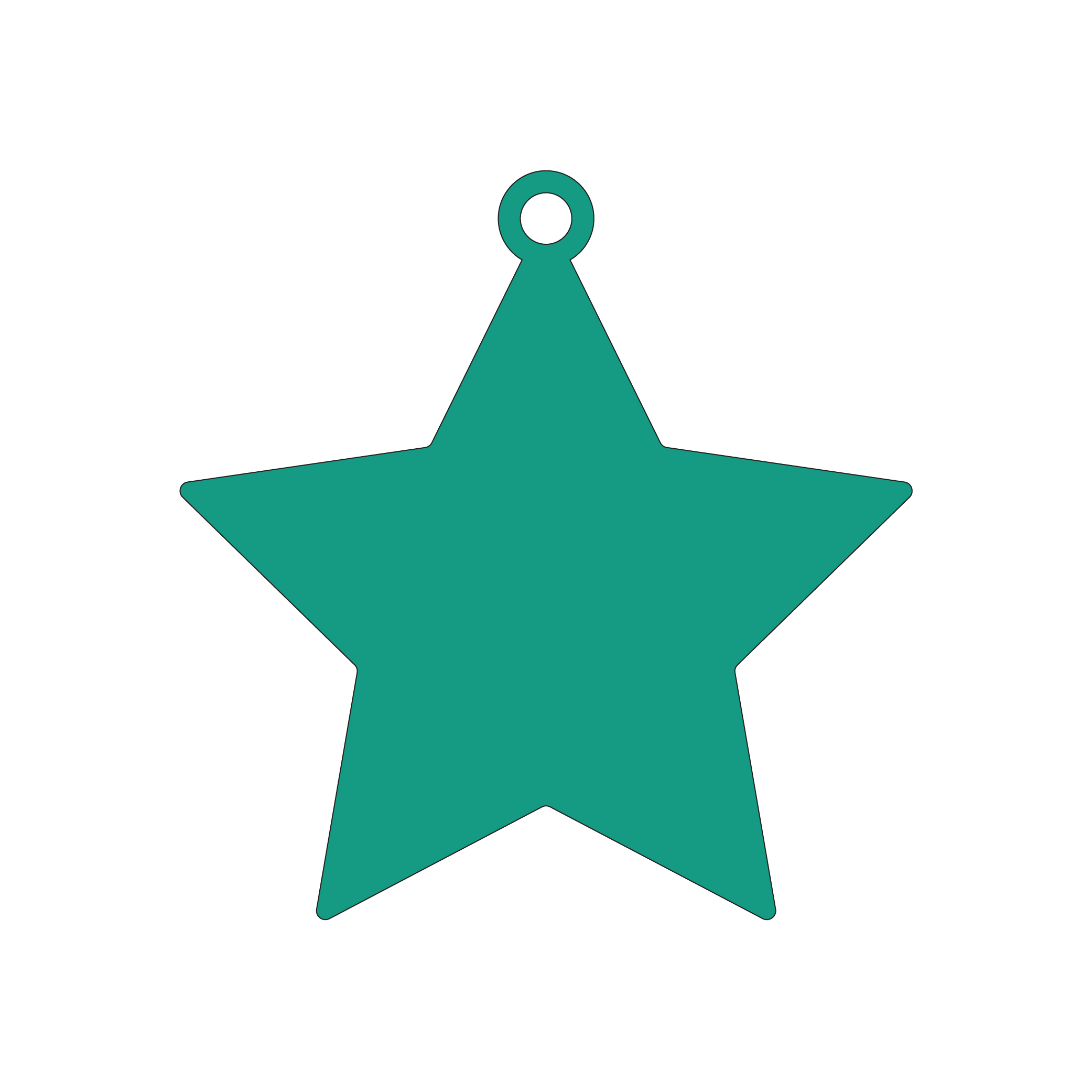 SVG Bauble Blank - Star 360 Lasers