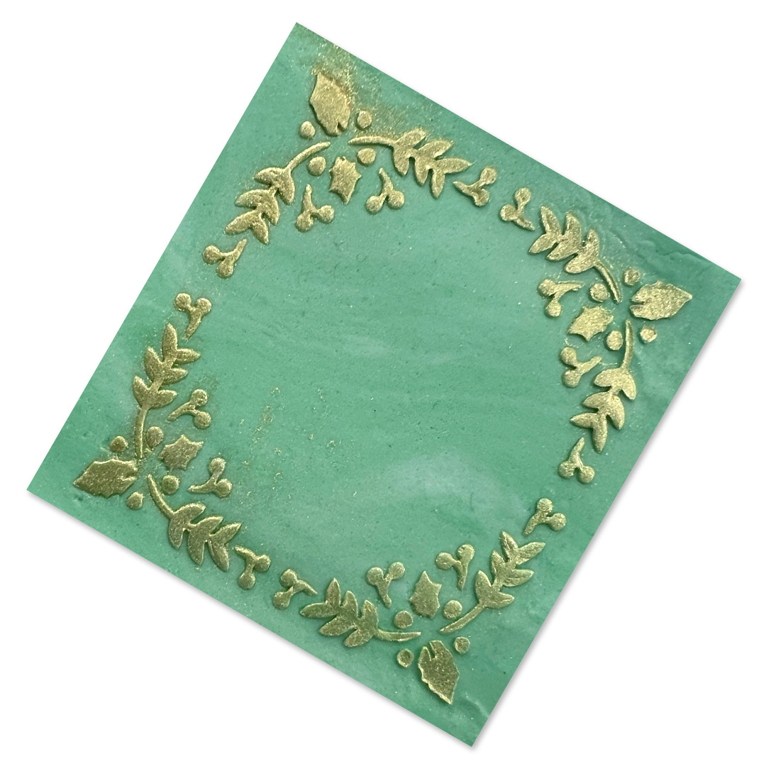 Holly & Mistletoe Frame Stencil 360 Lasers