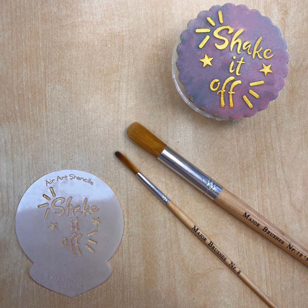 Shake It Off Stencil 360 Lasers