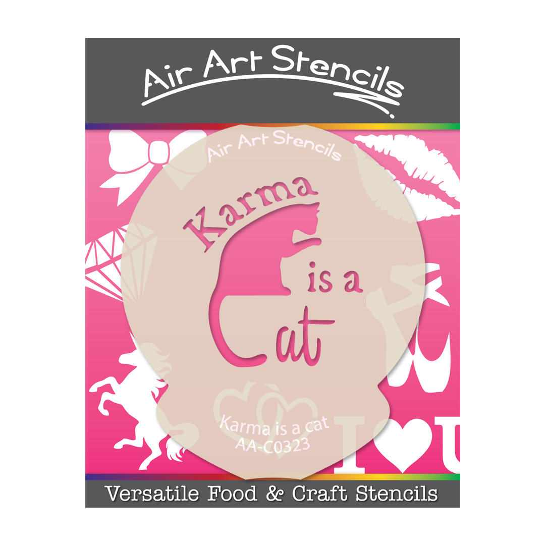 Karma is a Cat Stencil 360 Lasers