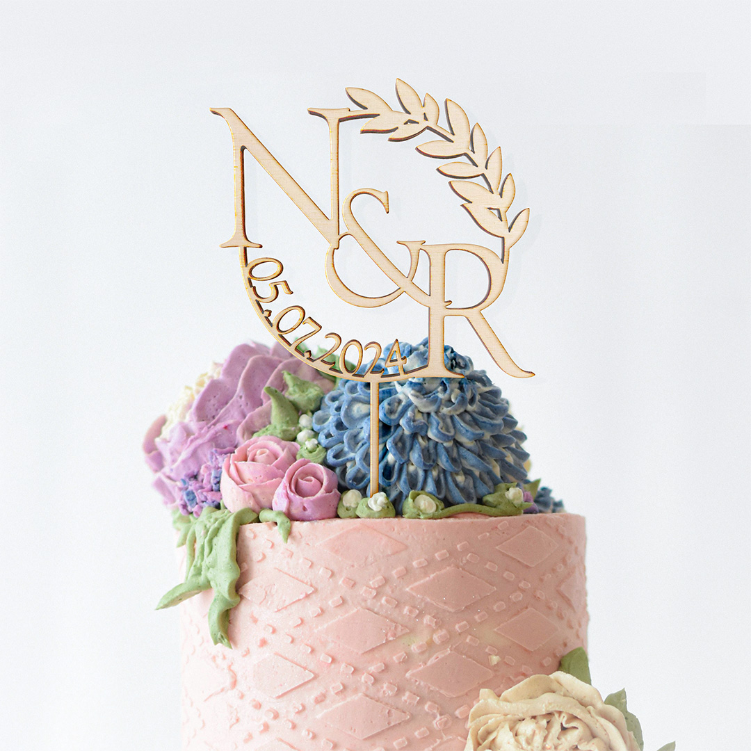 Wooden Letter Cake Topper