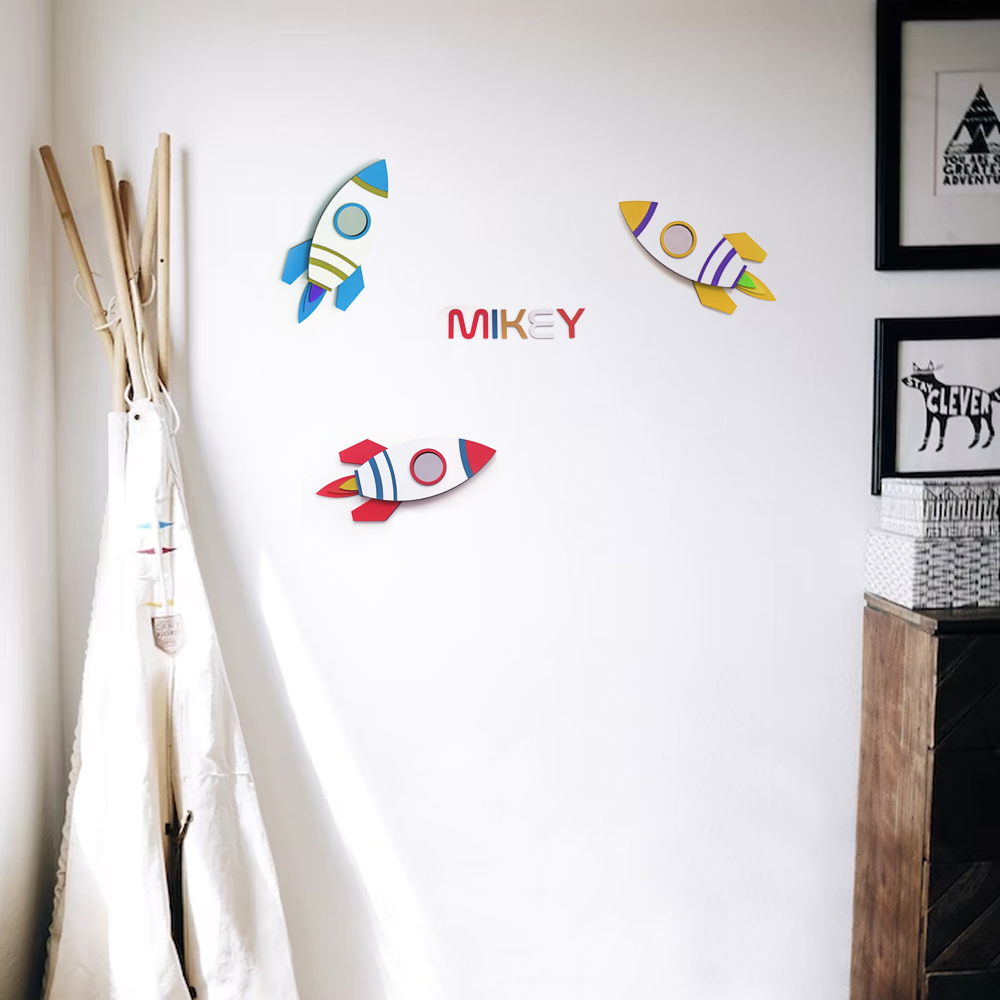 Layered Big Rocket - Mirror Window 360 Lasers