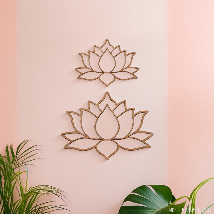 Lotus Flower of Life Wall Art – Geometric Design, Wood & Acrylic ...