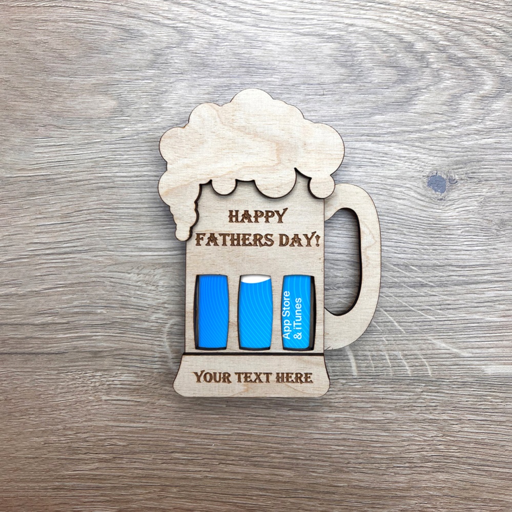 Personalised Beer Gift Card Holder 360 Lasers