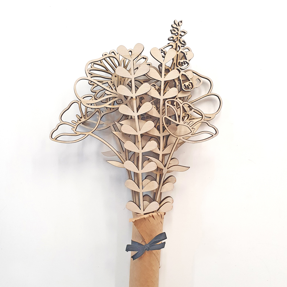 Flower Bouquet SPRING MIX - PLYWOOD 360 Lasers