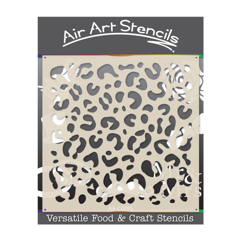 Leopard Print Stencil 360 Lasers