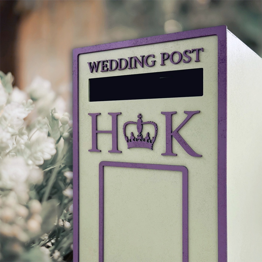 Personlised Wedding Post Box 360 Lasers